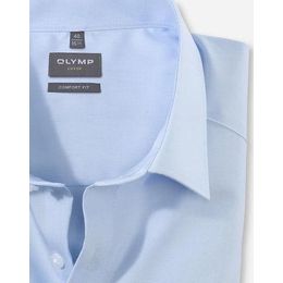 OLYMP Herren Businesshemd "Luxor comfort fit", blau, Gr. 42, Web, Obermaterial: 100% Baumwolle, Hemden