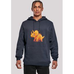 F4NT4STIC Herren Kapuzenpullover "S&uuml;&szlig;er Triceratops Dinosaurier", blau, Gr. XS, Obermaterial: 65% Baumwolle, 35% Polyester, Pullover, Premium Qualit&auml;t