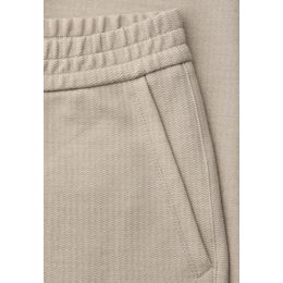 Damen Stoffhosesoft beige, Gr. 36, STREET ONE STUDIO, unifarben, Stoff, 68% Polyester, 28% Viskose, 4% Elasthan, Hosen, im Loose Fit