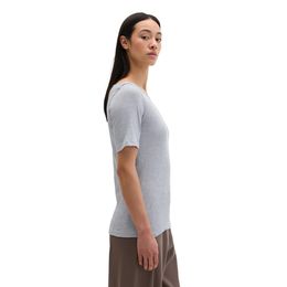 Marc O'Polo MARC O'POLO Damen T-Shirt "aus softem Slub-Jersey"grau horizon, Basic, Gr. XS, unifarben, Obermaterial: 100% Baumwolle, Shirts