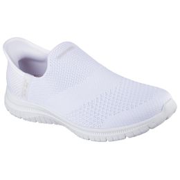 Skechers Damen Slip-On Sneaker "VIRTUE-SLEEK", Gr. 35, wei&szlig;, Textil, Schuhe, Slipper, Freizeitschuh mit gepolstertem Heel-Pillow Fersenkissen