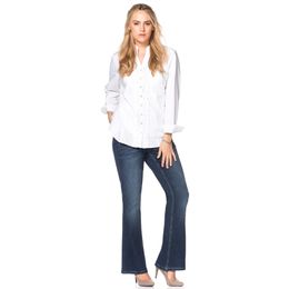 Damen Bootcut-Jeansdunkelblau denim, Gr. 27, sheego by Joe Browns, unifarben, 70% Baumwolle, 28% Polyester, 2% Elasthan, Jeans