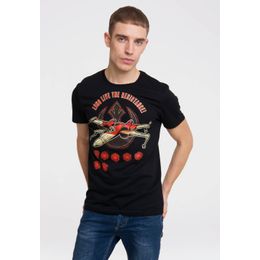 logoshirt Herren T-Shirt "Star Wars - Long Live The Resistance", schwarz, Gr. M, bedruckt, 100% Baumwolle, Shirts, mit tollem Star Wars-Print