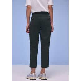 Street One Damen Jogger Pants "Style Bonny", schwarz, Gr. 40, unifarben, Web, Obermaterial: 60% Lyocell, 37% Baumwolle, 3% Elasthan, Hosen, mit