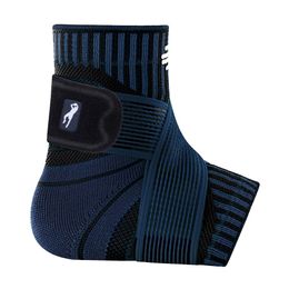 Bauerfeind Sprunggelenkbandage "Sports Ankle Support links", Gr. XXL, blau, Obermaterial: 57% Baumwolle, 41% Polyester, 2% Elasthan, Bandagen