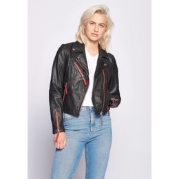 Maze Damen Lederjacke "Amur", schwarz, Gr. L, Obermaterial: 100% Lammleder. Innenfutter: 100% Baumwolle. &Auml;rmelfutter: 100% Polyester, Jacken