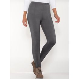 Classic Basics Damen B&uuml;gelfaltenhose, grau, Gr. 38, unifarben, 100% Polyester, Hosen