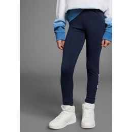 Kangaroos M&auml;dchen Leggings "Basic Leggings f&uuml;r gro&szlig;e und kleine M&auml;dchen", blau, Gr. 116, bedruckt, Single Jersey, Obermaterial: 95% Baumwolle, 5%