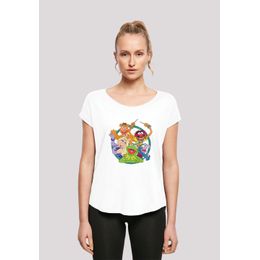 F4NT4STIC Damen T-Shirt "Disney Muppets Kreis", wei&szlig;, Gr. S, Obermaterial: 100% Baumwolle, Shirts, Print