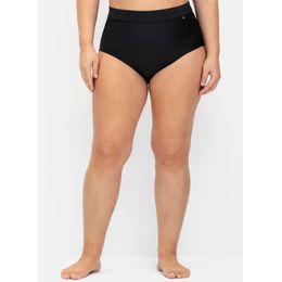 sheego Damen Bikini-Hose, schwarz, Gr. 40, Elasthan, Polyamid, Badehosen