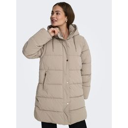 Only Damen Steppmantel "ONLDIXIE LIFE 2IN1 PUFFER COAT CC OTW", beige, Gr. M, unifarben, Steppware, Obermaterial: 100% Polyester, M&auml;ntel, Kunstfaser