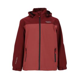 WEATHER REPORT Kinder Outdoorjacke "Borise Jr.", rot, Gr. 128, mehrfarbig, 90% Polyester, 10% Elasthan, Jacken, mit wasserdichter Ausstattung