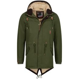 Herren Winterjacke "ASMenara", gr&uuml;n, Gr. XXL, Alessandro Salvarini, Obermaterial: 100% Baumwolle; Innenseite: 100% Polyester; Wattierung: 100%