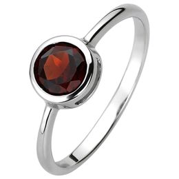 Jobo Damen Fingerring, 62, Silber 925 (Sterlingsilber), rot, Silber 925 (Sterlingsilber), Fingerringe, 925 Silber mit Granat