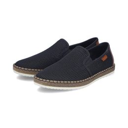 Rieker Herren Espadrille, Gr. 44, schwarz, Textil, Schuhe, mit luftdurchl&auml;ssiger Perforation