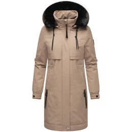Navahoo Damen Kurzmantel "Kaltwetterretter 14", grau, Basic, Gr. S, Obermaterial: 55% Nylon, 45% Baumwolle. Innenfutter: 100% Polyester. Wattierung: