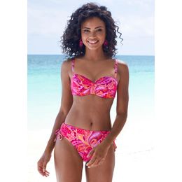 Vivance Damen B&uuml;gel-Bandeau-Bikini-Top "Pretty", pink, Gr. 36, Paisleymuster, bedruckt, Recycling-Polyamid, Bikini-Oberteile, mit modischem