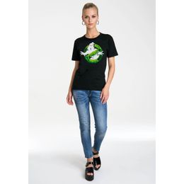 logoshirt Damen T-Shirt "Ghostbusters Slime Logo", schwarz, Gr. XS, unifarben, 100% Baumwolle, Shirts, mit coolem Print