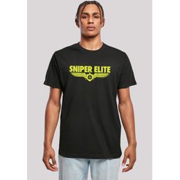 F4NT4STIC Herren T-Shirt "Sniper Elite Yellow Logo", schwarz, Gr. XXL, Obermaterial: 100% Baumwolle, Shirts, Premium Qualit&auml;t