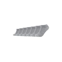 Camano Herren Sneakersocken "7er Pack", Gr. 43, grau, 80% Baumwolle, 17% Polyamid, 3% Elasthan, uni, Socken