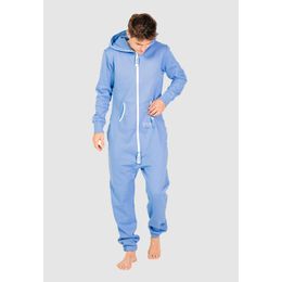 MONIZ Damen Jumpsuit, Gr. XS, blau, 80% Baumwolle, 20% Polyester, Overalls, mit kuscheligem Komfort
