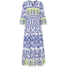 bonprix Damen Maxikleid, wei&szlig;, Gr. 52, Obermaterial: 100% Viskose, Kleider, f&uuml;r besondere Anl&auml;sse, aus Viskose, ausgestellte Passform