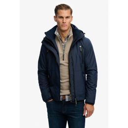 Superdry Herren Windbreaker "HOODED MTN WINDBREAKER JACKET"richest navy, Gr. L, unifarben, Web, Obermaterial: 100% Polyester, Jacken, mit