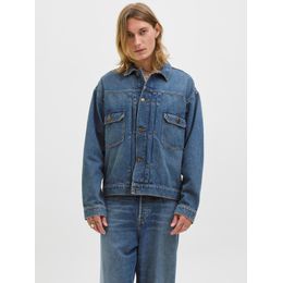 Jack & Jones JACK & JONES Herren Jeansjacke "JJIMILES JACKET SQ 439 NOOS"blau denim pack:sdl jj 2452, Gr. M, Abriebeffekte, Denim/Jeans, Obermaterial: 100%
