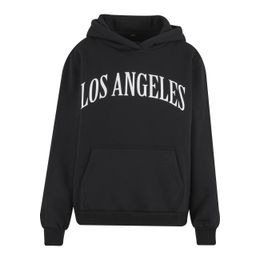 MISS TEE Damen Kapuzensweatshirt "Miss Tee Los Angeles Ladies Fluffy Hoody"schwarz, Gr. M, bedruckt, 70% Baumwolle, 30% Polyester, Sweatshirts