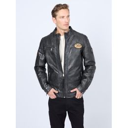 Mustang Herren Lederjacke "Varberg", schwarz, Gr. XXL, Obermaterial: 100% B&uuml;ffelleder; Futter: 100% Baumwolle; &Auml;rmelfutter: 100% Polyester, Jacken
