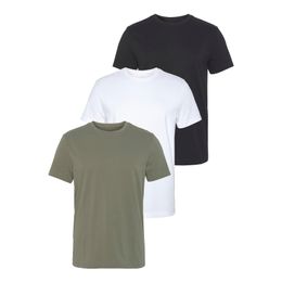 AJC Herren T-Shirt, bunt, Basic, Gr. XL, unifarben, Single Jersey, Obermaterial: 100% Baumwolle, Shirts, lockere Passform, Basic-Stil