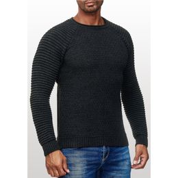 Rusty Neal Herren Strickpullover, grau, Gr. XXXL, unifarben, 70% Polyacryl, 30% Baumwolle, Pullover, in modischem Grobstrick-Design