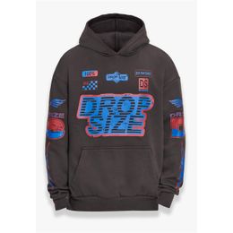 DROPSIZE Herren Kapuzenpullover "Dropsize Herren Dropsize Heavy Oversize Racing Hoodie", braun, Gr. S, mehrfarbig, 70% Baumwolle, 30% Polyester,