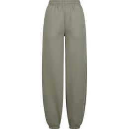 Urban Classics Damen Jogginghose "Urban Classics Ladies Fluffy Sweatpants"paleolive, Gr. L, unifarben, 70% Baumwolle, 30% Polyester, Hosen