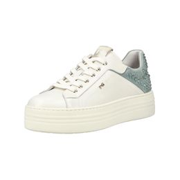 Nero Giardini Damen Plateausneaker "Nero Giardini Sneaker Leder", Gr. 38wei&szlig;, blau, Leder, Schuhe