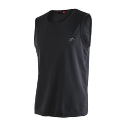 Maier Sports Herren Funktionsshirt "Peter", schwarz, Gr. L, 100% Polyester, Shirts, Herren Tanktop, leichtes &auml;rmelloses Shirt, Rundhals, Regular Fit