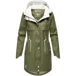 Navahoo Damen Kurzmantel "Xankaa", gr&uuml;n, Gr. XXL, Obermaterial: 100% Polyester. Futter: 100% Polyester, M&auml;ntel, Modischer Damen &Uuml;bergangsparka