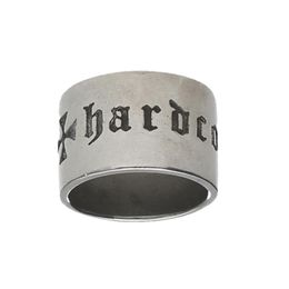 Herren Fingerring "geschw&auml;rzt, Edelstahl", 62, Edelstahl, silber, Walz Hardcore Cycles, Edelstahl, Fingerringe
