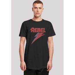 F4NT4STIC Herren T-Shirt "David Bowie Distressed Rebel", schwarz, Gr. XL, Obermaterial: 100% Baumwolle, Shirts, Print