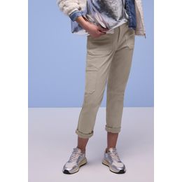 Street One Damen Cargojeans "Style Charlie", beige, Gr. 29, unifarben, Denim/Jeans, Obermaterial: 81% Baumwolle, 17% Polyester, 2% Elasthan, Jeans,