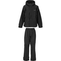 WEATHER REPORT Jungen Regenanzug "Jagger Jr AWG Rain", schwarz, Gr. 152, unifarben, 100% Polyester, Sportanz&uuml;ge, mit wasser- und winddichter