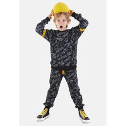 DENOKIDS Herren Hausanzug "Cars", Gr. 104, schwarz, 60% Baumwolle, 34% Polyester, 6% Viskose, bedruckt, Homewear-Sets, mit Auto-Muster