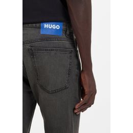 HUGO BLUE Herren Slim-fit-Jeans "Ash"dunkelgrau023, Gr. 31, unifarben, Denim/Jeans, Obermaterial: 99% Baumwolle, 1% Elasthan, Jeans, mit