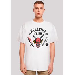 F4NT4STIC Damen T-Shirt "Stranger Things Hellfire Club", wei&szlig;, Gr. S, Obermaterial: 100% Baumwolle, Shirts, Premium Qualit&auml;t