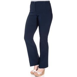 sheego Damen Webhose, blau, Gr. 112, unifarben, 70% Viskose, 25% Polyamid, 5% Elasthan, Hosen