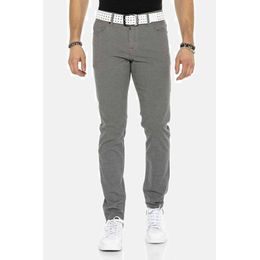 Cipo & Baxx CIPO & BAXX Herren 5-Pocket-Jeans "Jeans", grau, Basic, Gr. 38, unifarben, 97% Baumwolle, 3% Elasthan, Jeans, im 5-Pocket-Stil, CD-372B