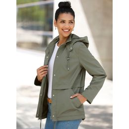 Classic Basics Damen Anorak, gr&uuml;n, Gr. 50, unifarben, 65% Polyester, 35% Baumwolle, Jacken
