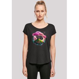 F4NT4STIC Damen T-Shirt "Kirschbl&uuml;ten Baum", schwarz, Gr. XS, Obermaterial: 100% Baumwolle, Shirts, Print