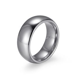 ZEEme Damen Fingerring "Edelstahl glanz poliert 8mm breit", 020 (63,7), Edelstahl, grau, Edelstahl, Fingerringe