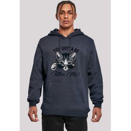 F4NT4STIC Herren Kapuzenpullover "K&auml;tzchen You Gotta Be Kitten Me", blau, Gr. M, Obermaterial: 65% Baumwolle, 35% Polyester, Pullover, Premium